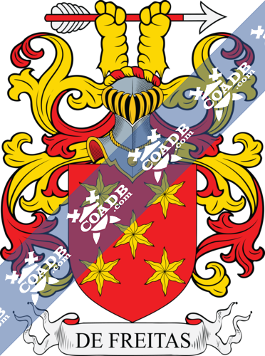 De Freitas Family Crest, Coat of Arms and Name History