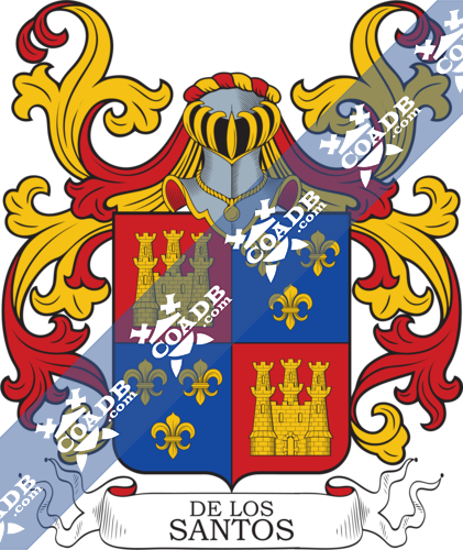 De Los Santos Family Crest, Coat of Arms and Name History