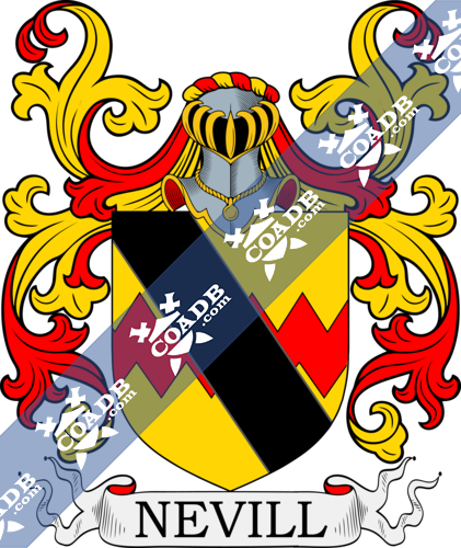 Nevill Family Crest, Coat of Arms and Name History