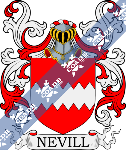 Nevill Family Crest, Coat of Arms and Name History
