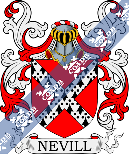 Nevill Family Crest, Coat of Arms and Name History
