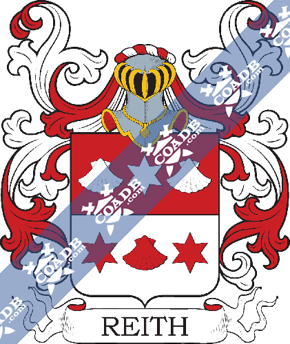 Reith Family Crest, Coat of Arms and Name History